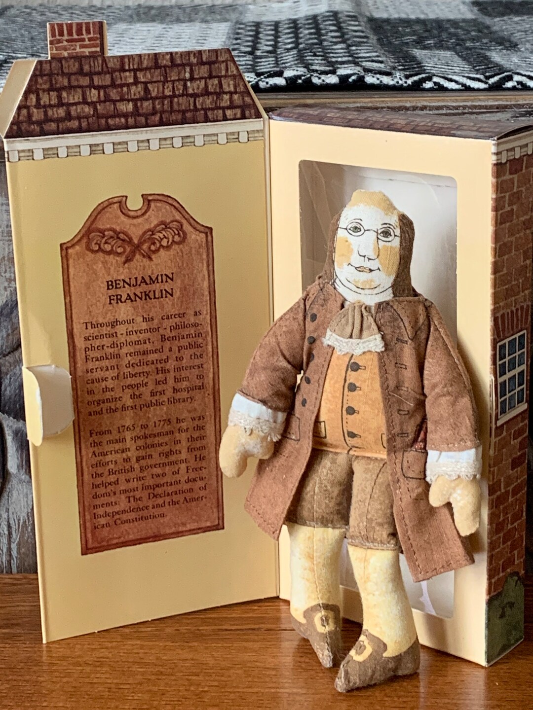 Vintage Benjamin Franklin Collectible Bicentennial Commemorative Cloth ...