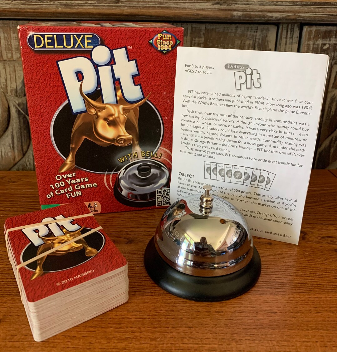 Vintage Pit deluxe Corner the Market Card Game With Bell by Hasbro - Etsy