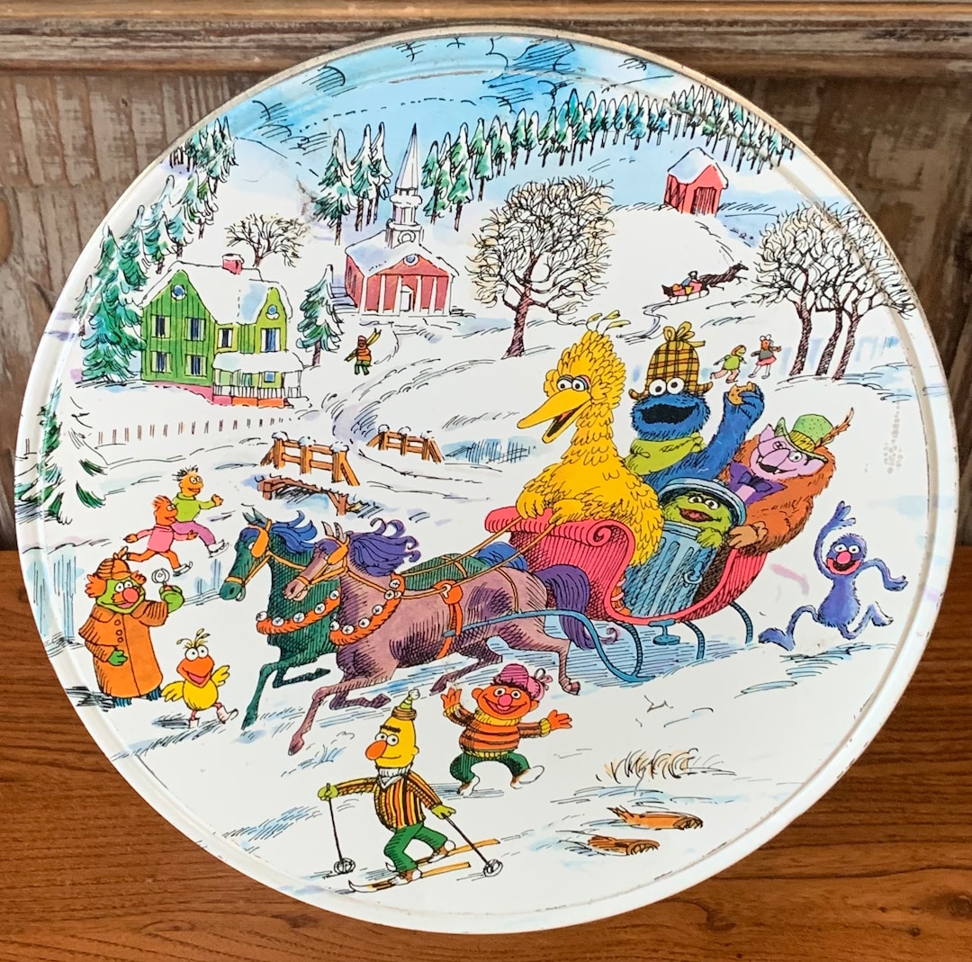 Vintage Muppet Characters Tin Canister With Winter Outdoor Snow Scene ...