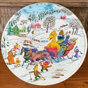 Vintage Muppet Characters Tin Canister With Winter Outdoor Snow Scene ...
