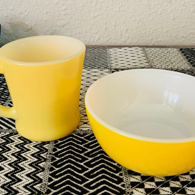 Yellow Milk Glass - Etsy