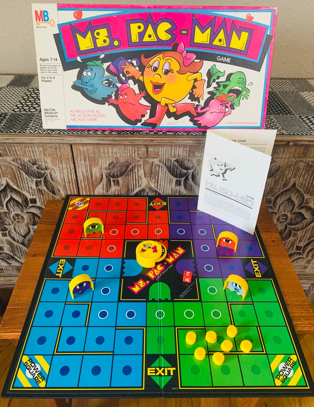 Vintage Ms. Pac-man Complete Board Game by Milton Bradley - Etsy