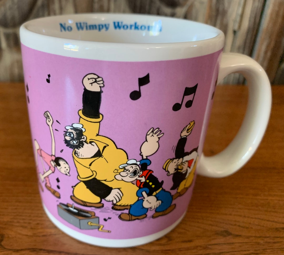 Vintage Popeye the Sailor-man and Friends Ceramic Coffee Cup With a ...