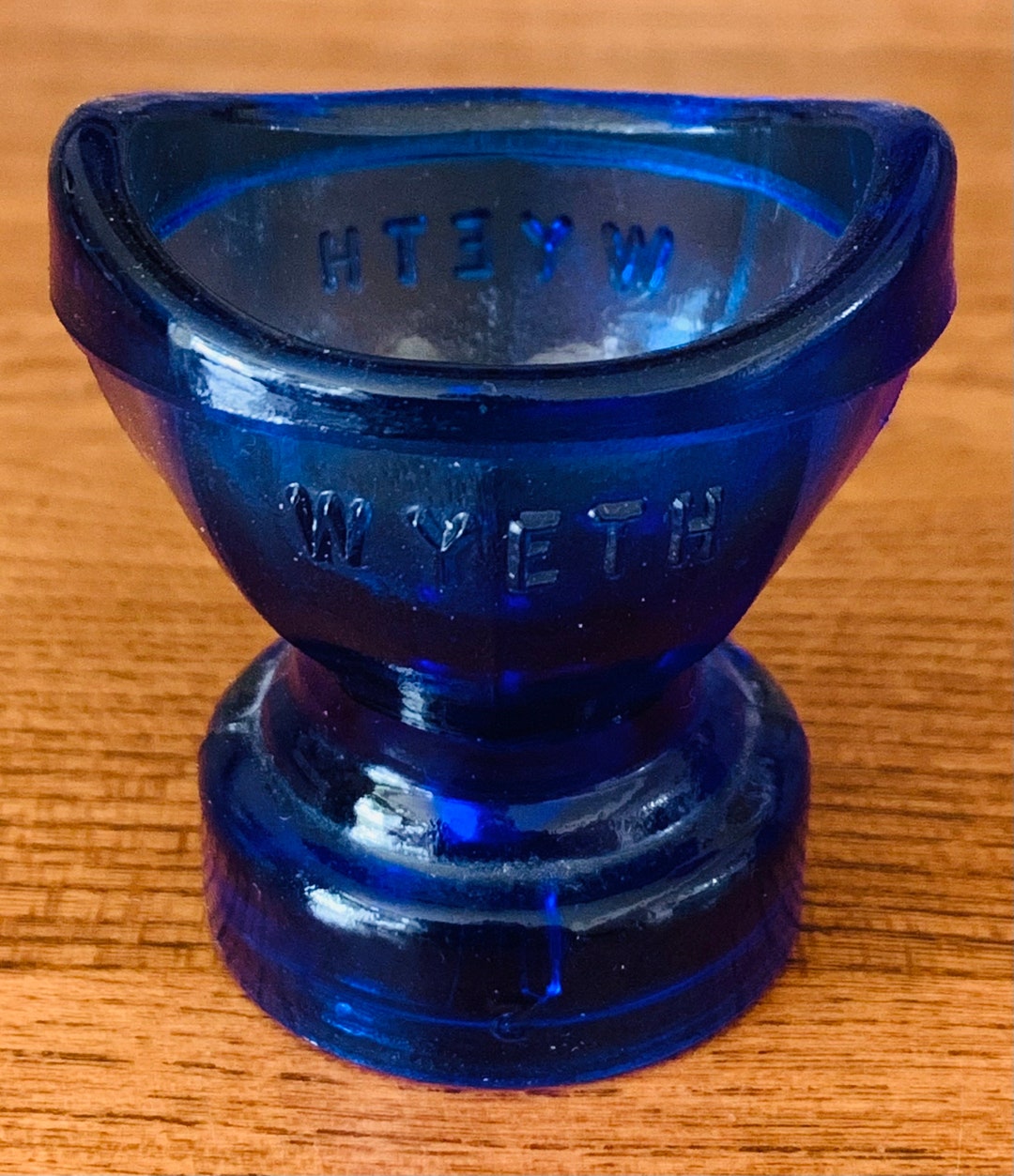 Vintage WYETH Cobalt Blue Glass Eye Cup Early Medical Curiosity - Etsy
