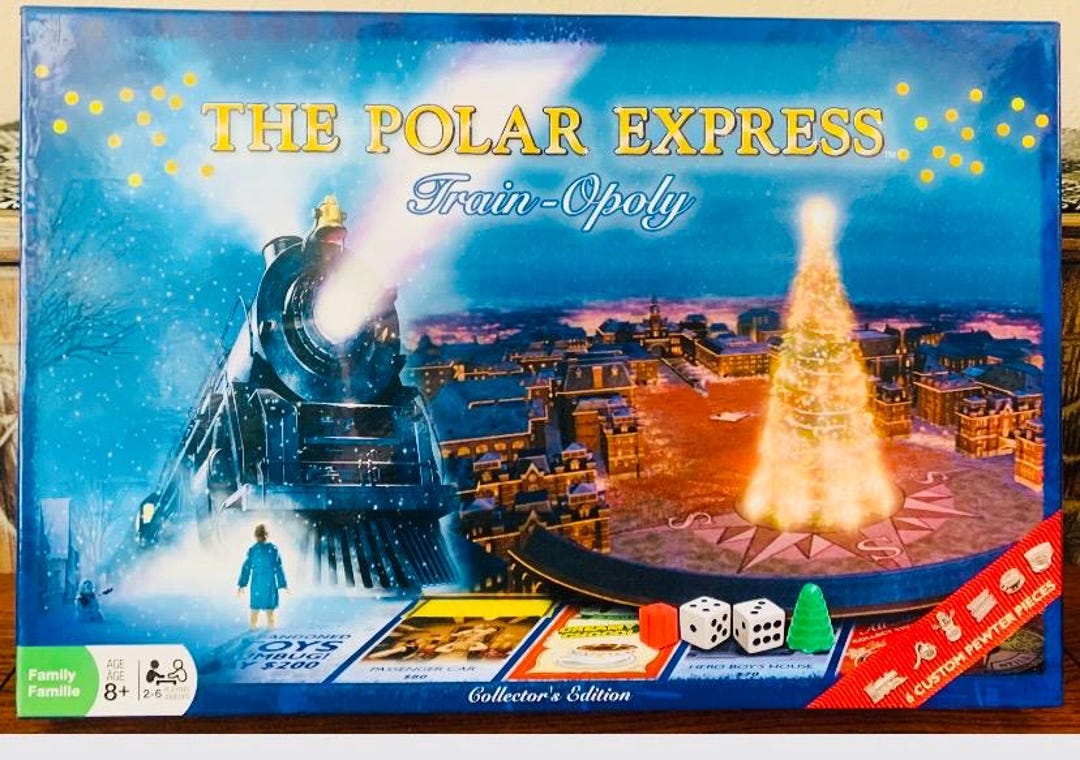 Vintage the Polar Express Train-opoly Collector’s Edition Board Game by ...