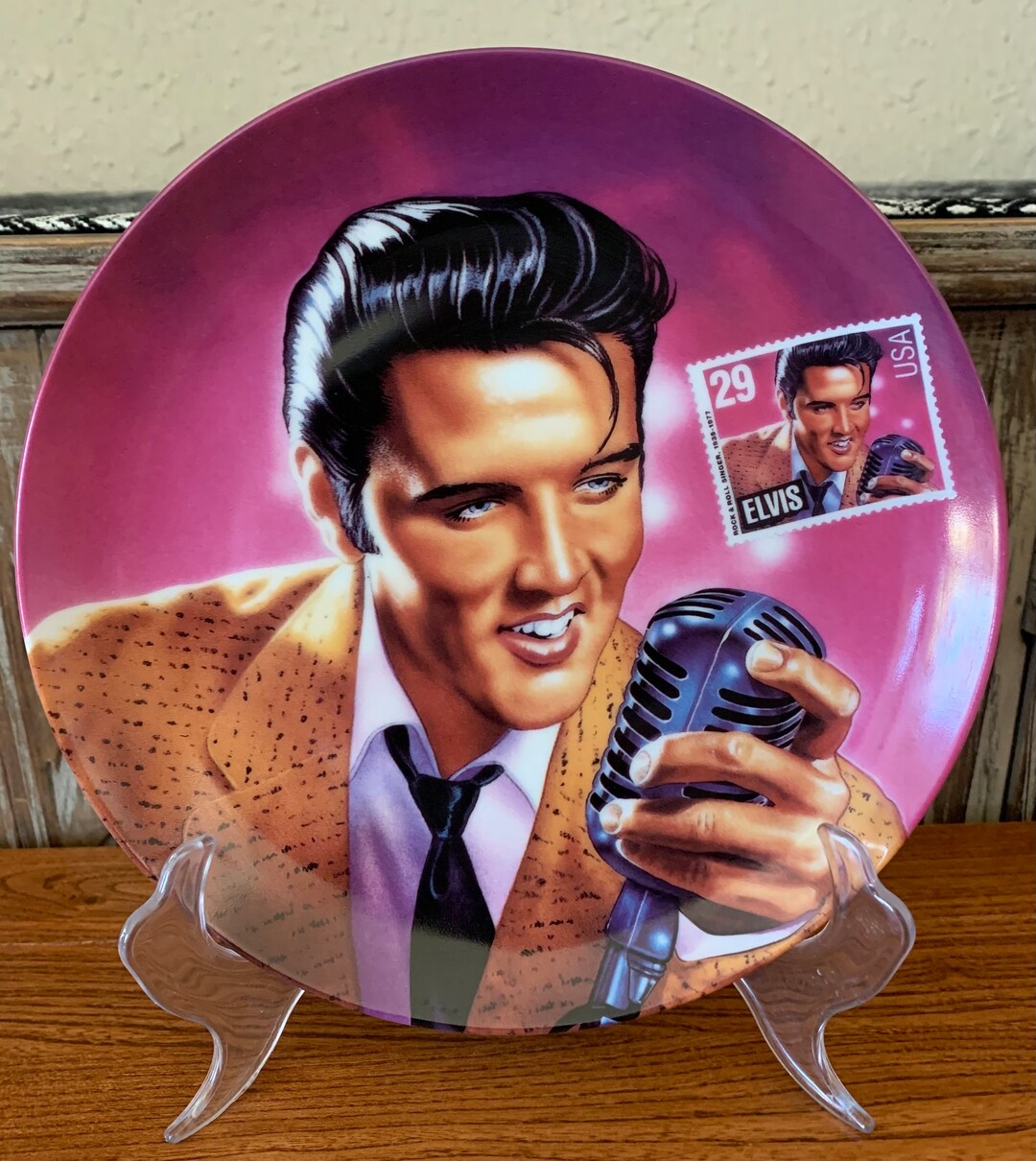 Vintage Elvis Presley the Rock and Roll Legend Ceramic Collector Plate ...