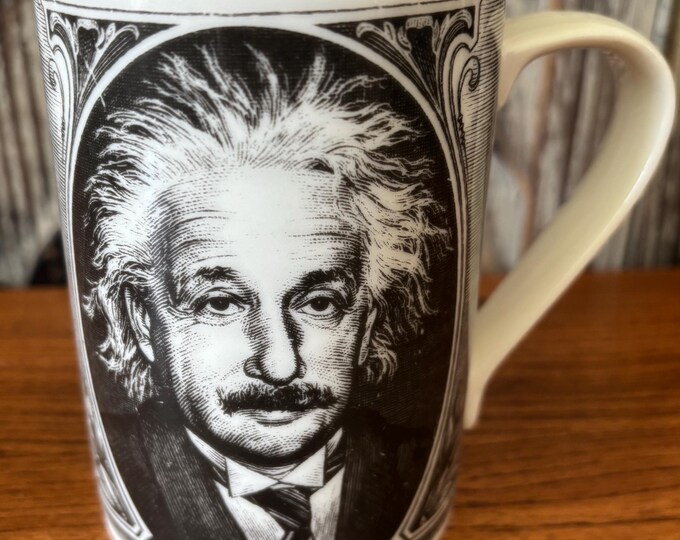 Vintage Einstein Black & White Currency Style Slice of Life Ceramic ...