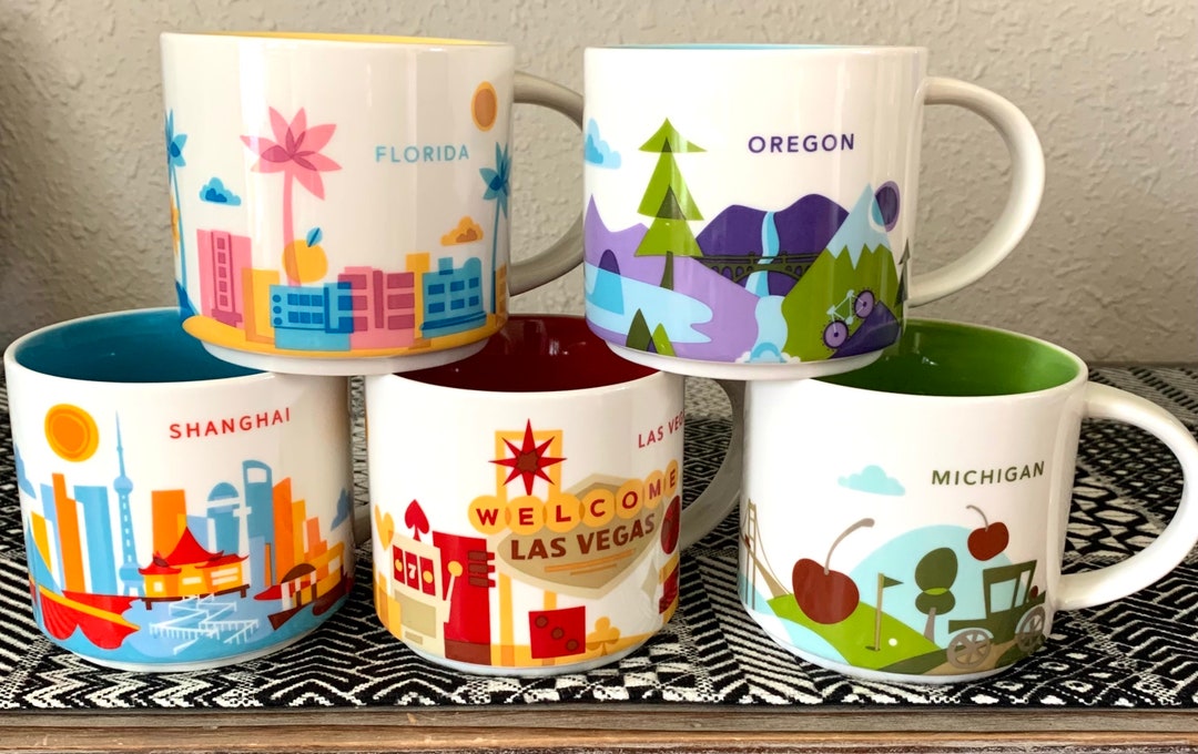 Starbucks YOU ARE HERE Cities/states Collection Series Coffee Mugs 2013 ...
