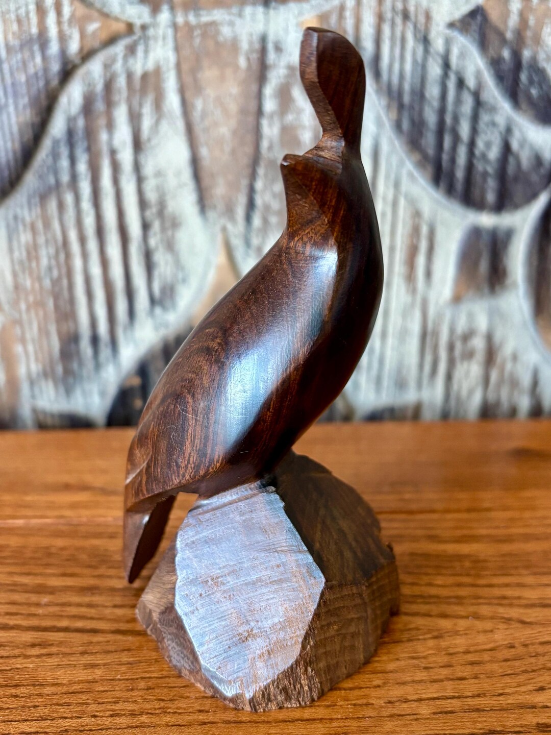 Vintage Hand-carved Quail Ironwood Small Bird Sculpture, Sonora Desert ...