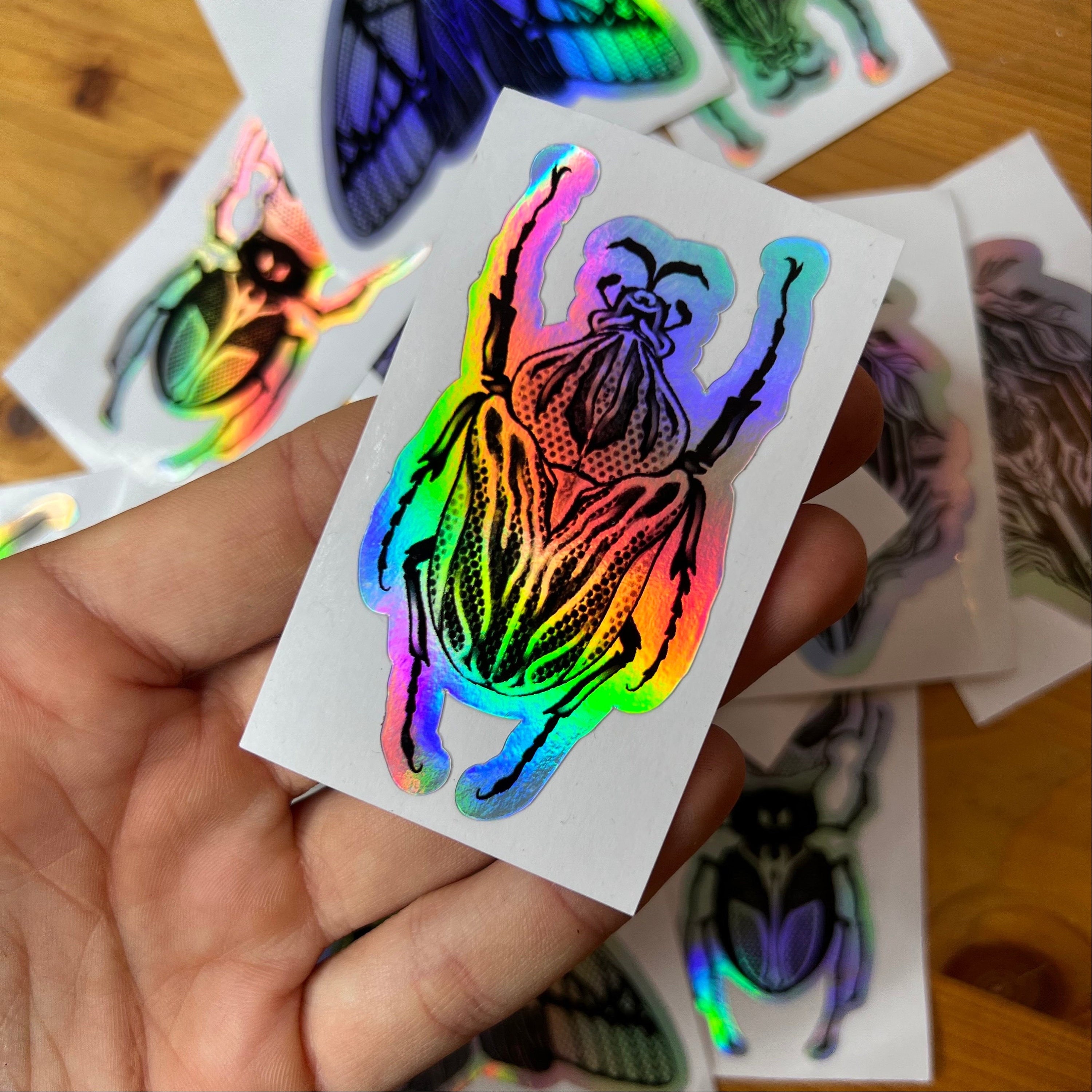 Holographic Bug Sticker Pack of 4 - Etsy