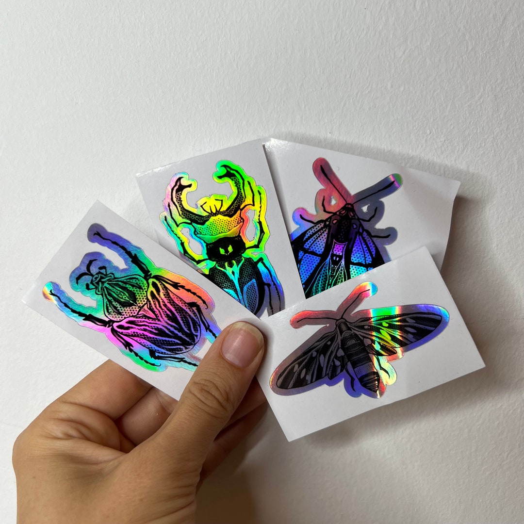 Holographic Bug Sticker Pack of 4 - Etsy