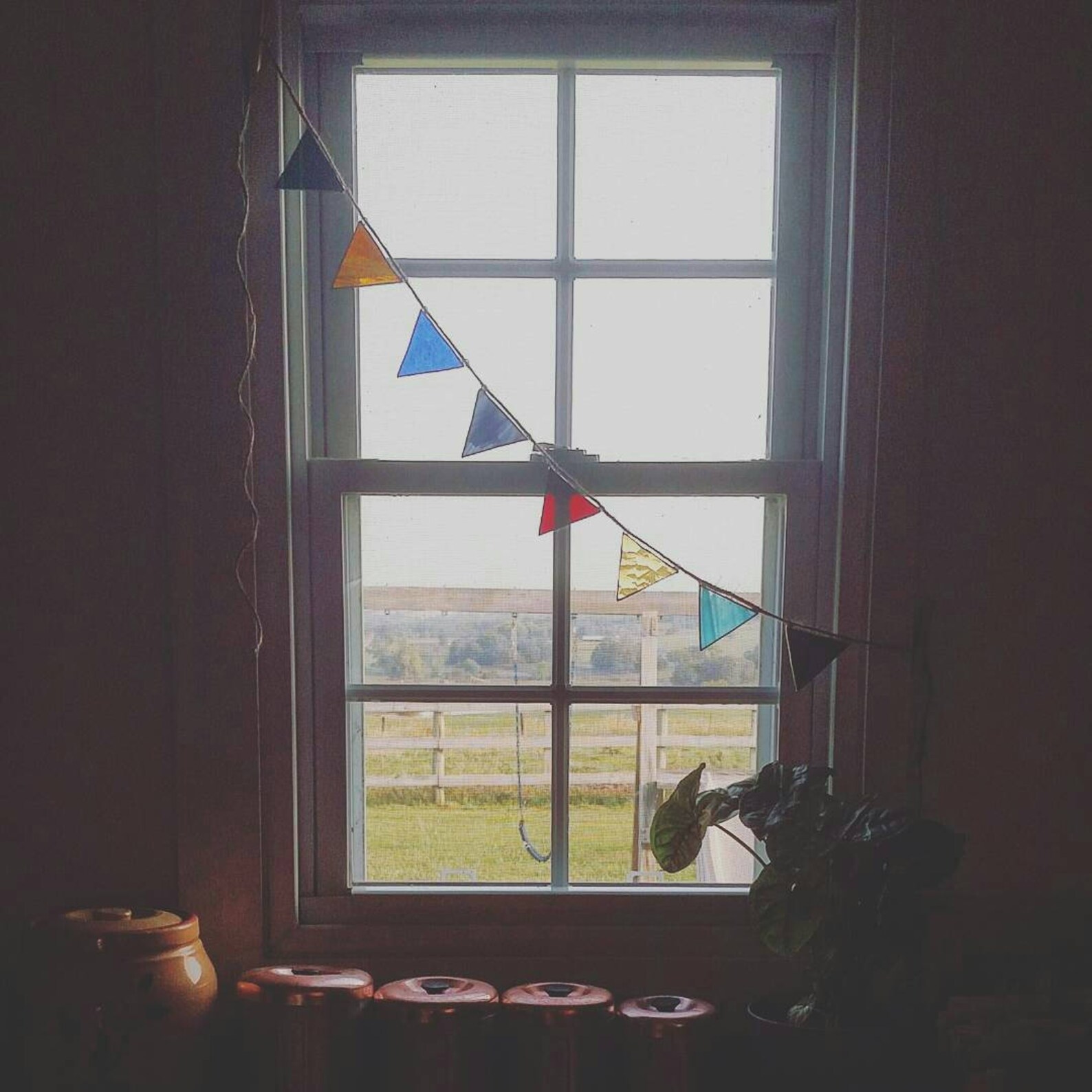 Multi-colored Stained Glass Bunting Window Decor Wall Decor - Etsy