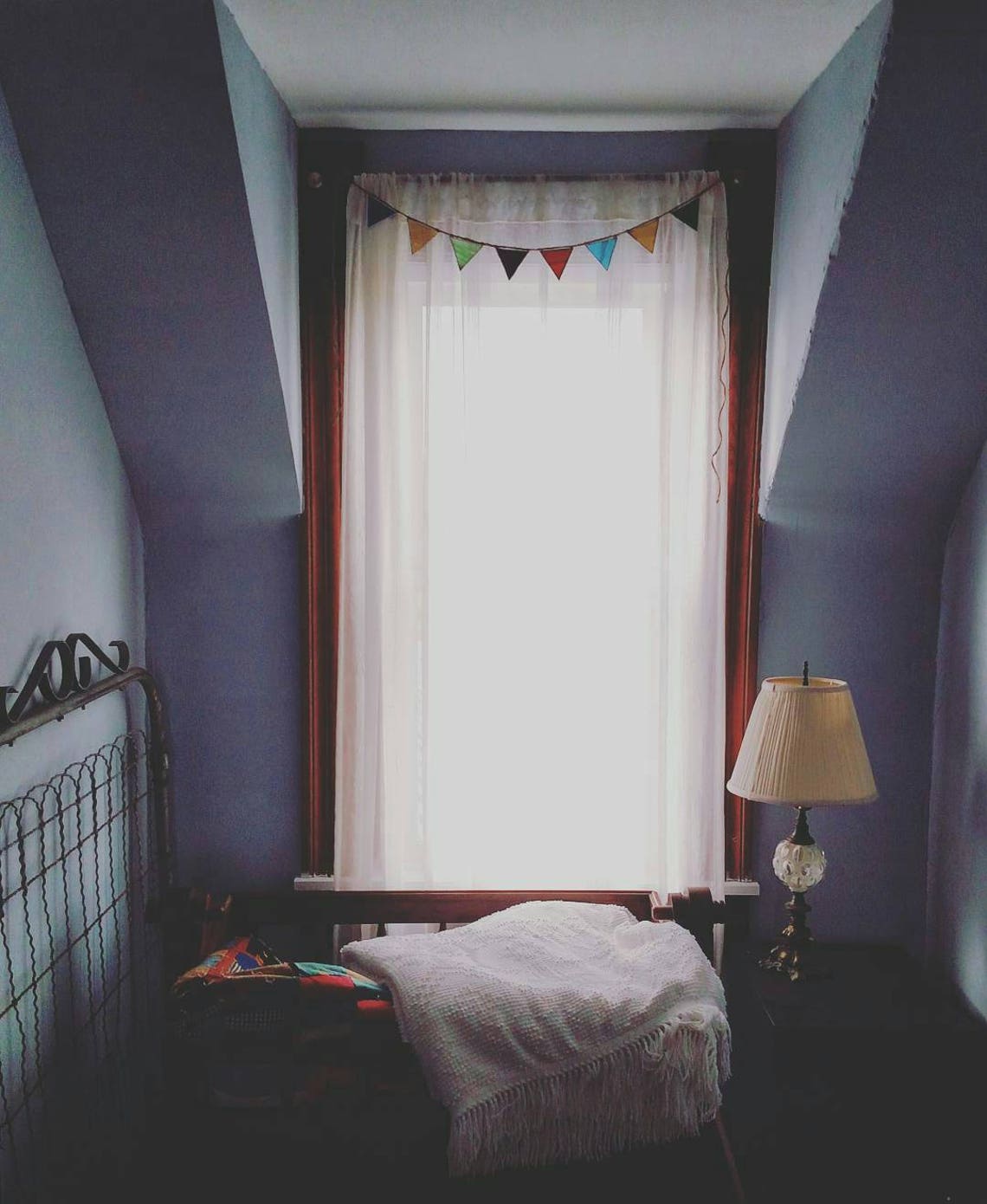 Multi-colored Stained Glass Bunting Window Decor Wall Decor - Etsy