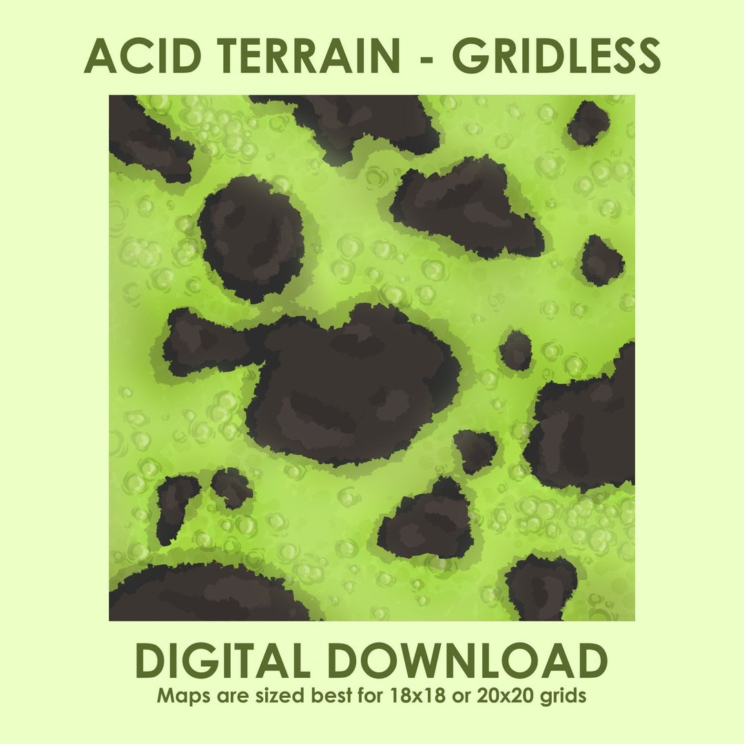 Acid Terrain Digital Map Gridless DIGITAL DOWNLOAD - Etsy