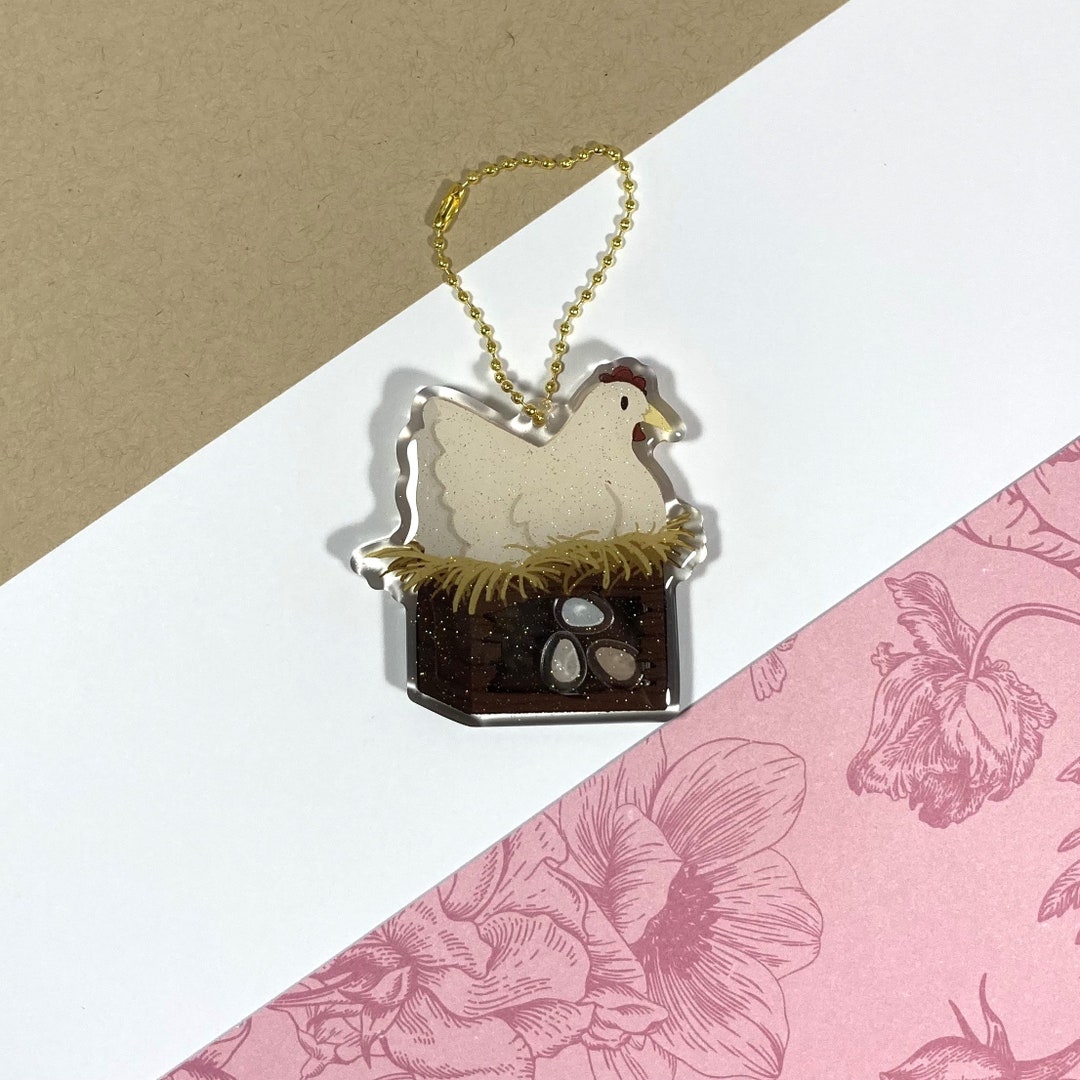 Chicken Shaker Keychain - Etsy