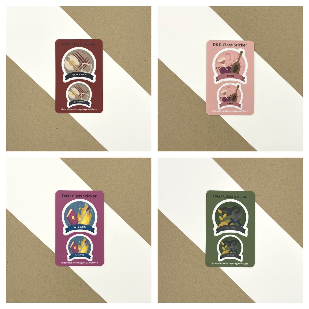 D&D Class Stickers - Etsy