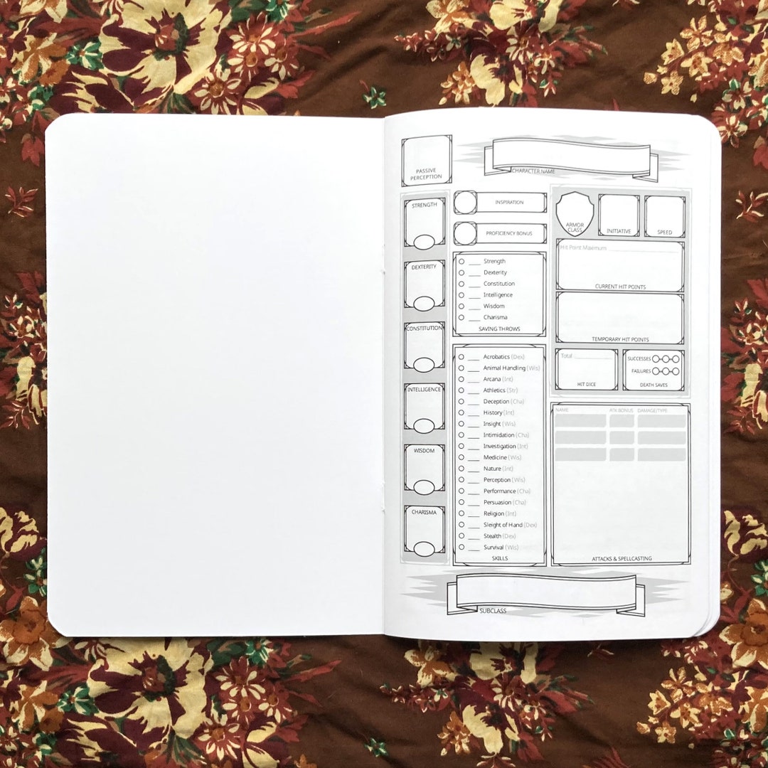 RPG Character Journal 5th Edition - Etsy
