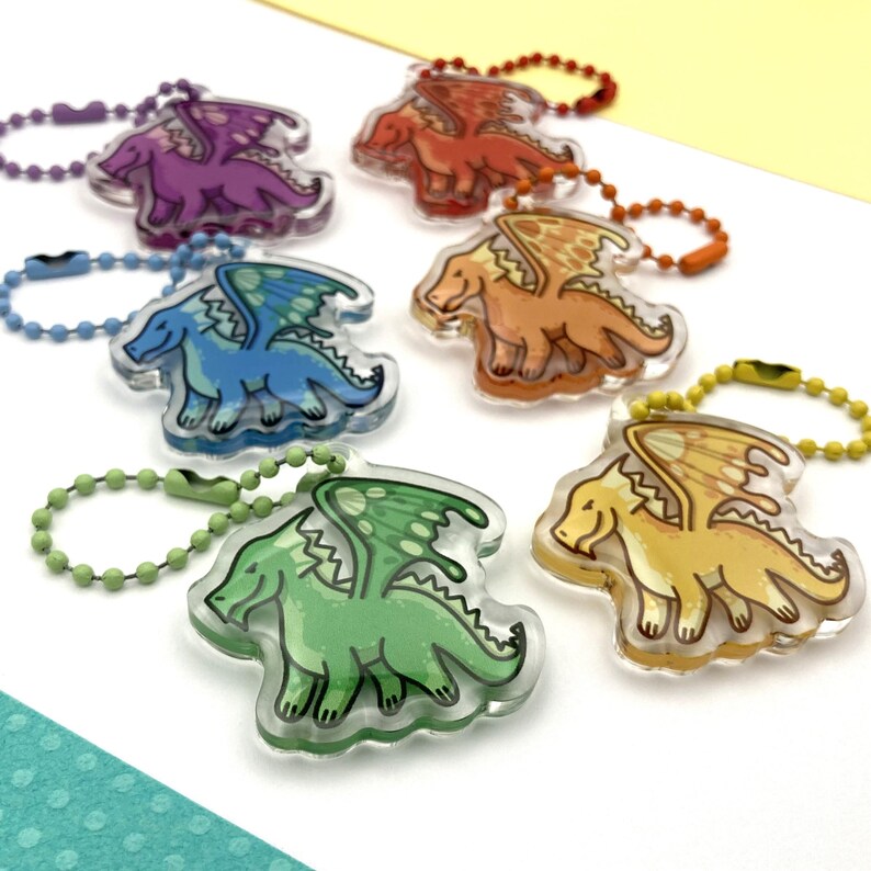 Mini Dragon Charms - Etsy
