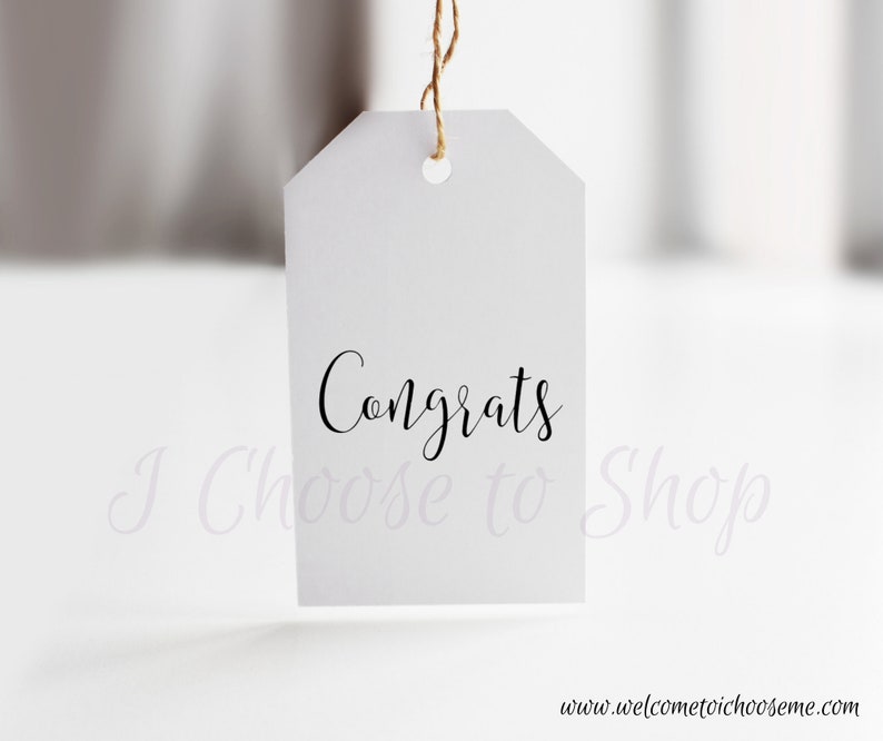 Printable Congrats Gift Tags, Party Favor Tags - Etsy