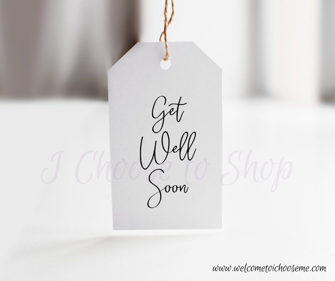 Printable Get Well Soon Gift Tags, Party Favors Tags - Etsy