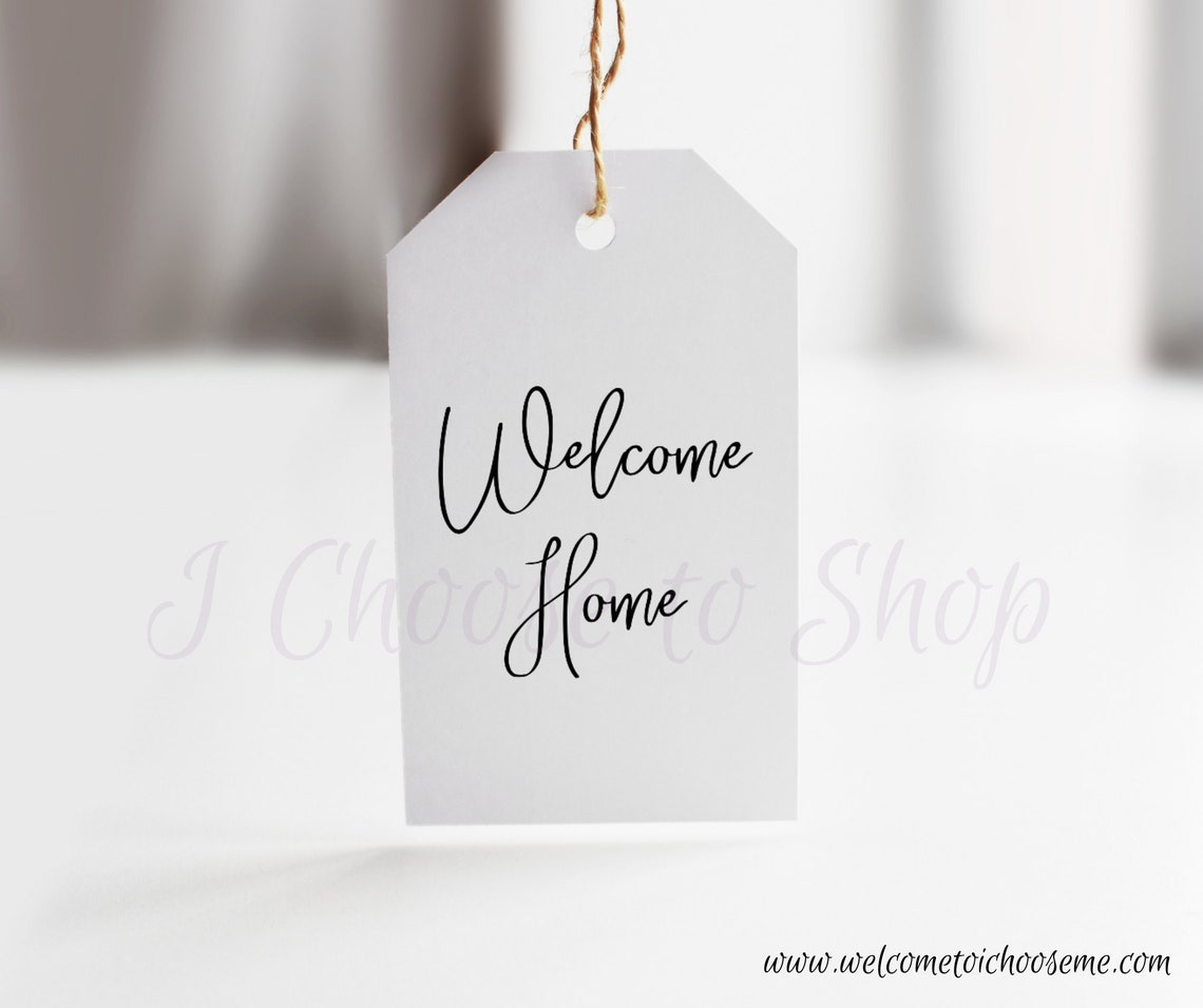 Printable Welcome Home Gift Tags, Party Favors Tags - Etsy