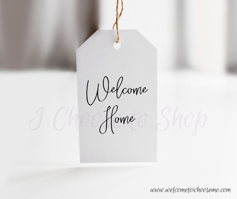 Printable Welcome Home Gift Tags, Party Favors Tags - Etsy