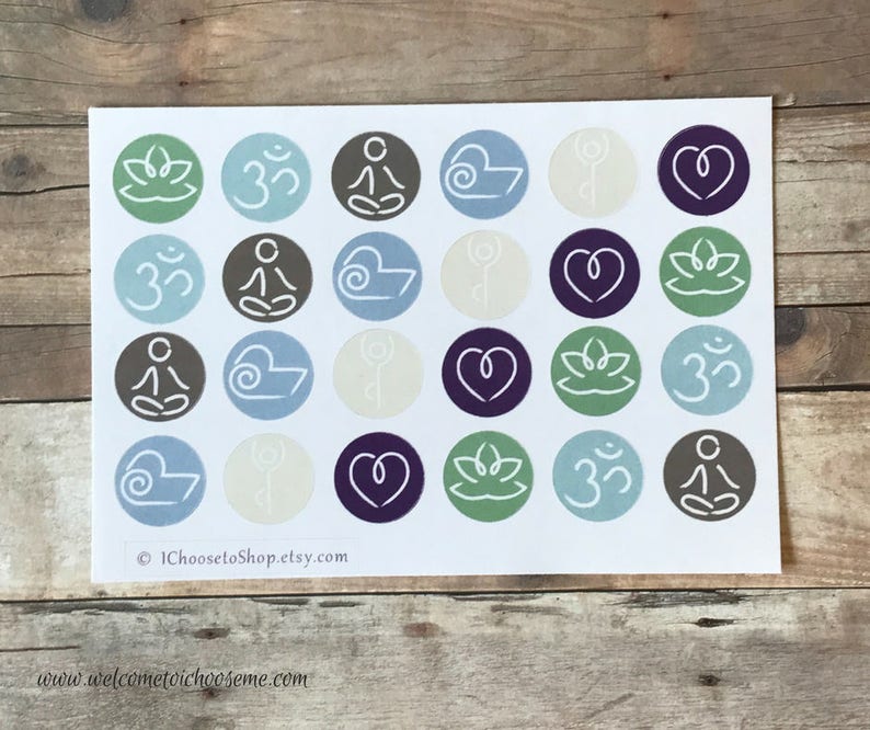 Yoga Meditation Stickers for Planners and Bullet Journals - Etsy