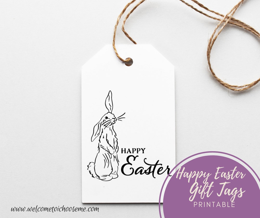 Printable Happy Easter Gift Tags - Etsy