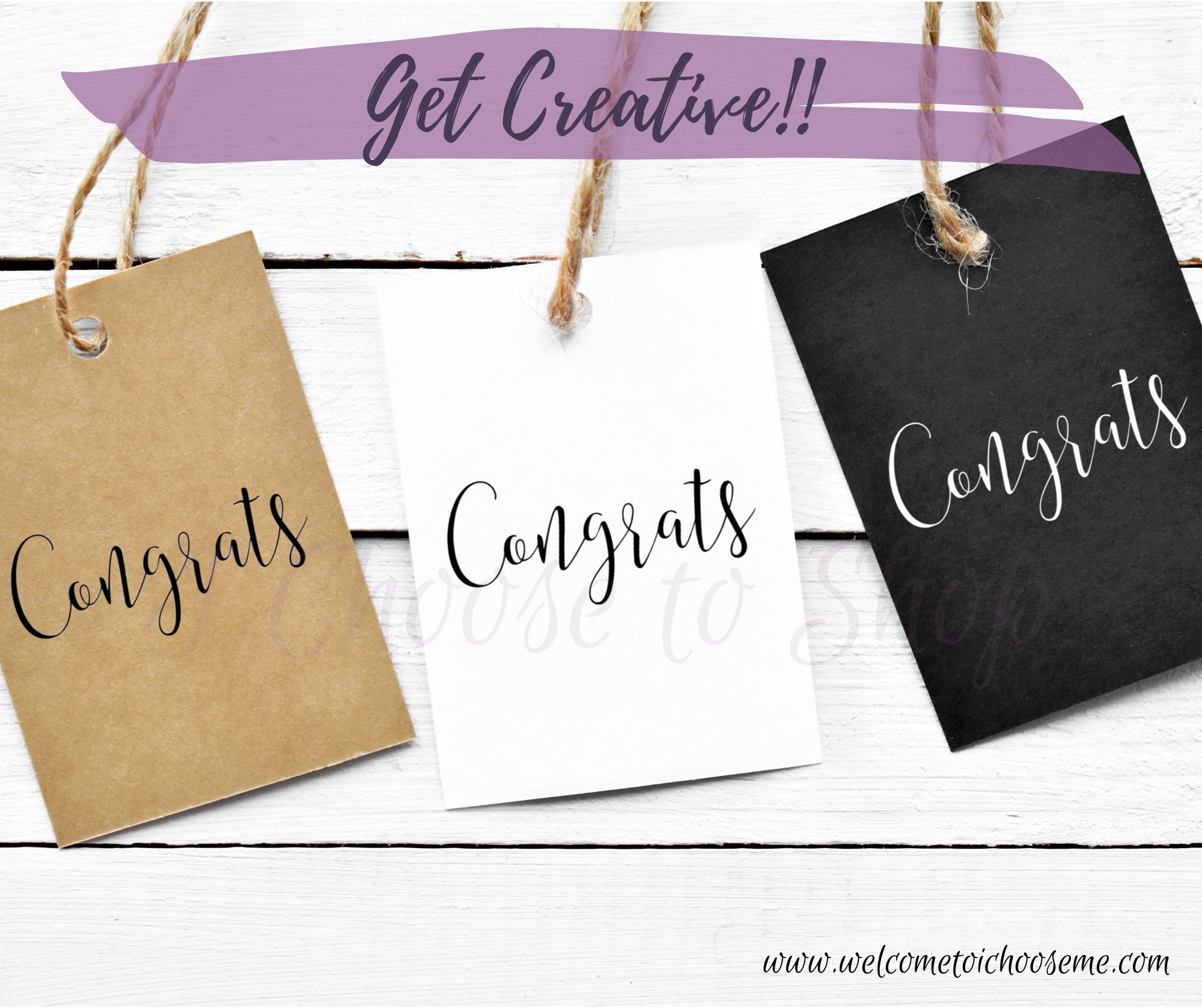 Printable Congrats Gift Tags Party Favor Tags - Etsy