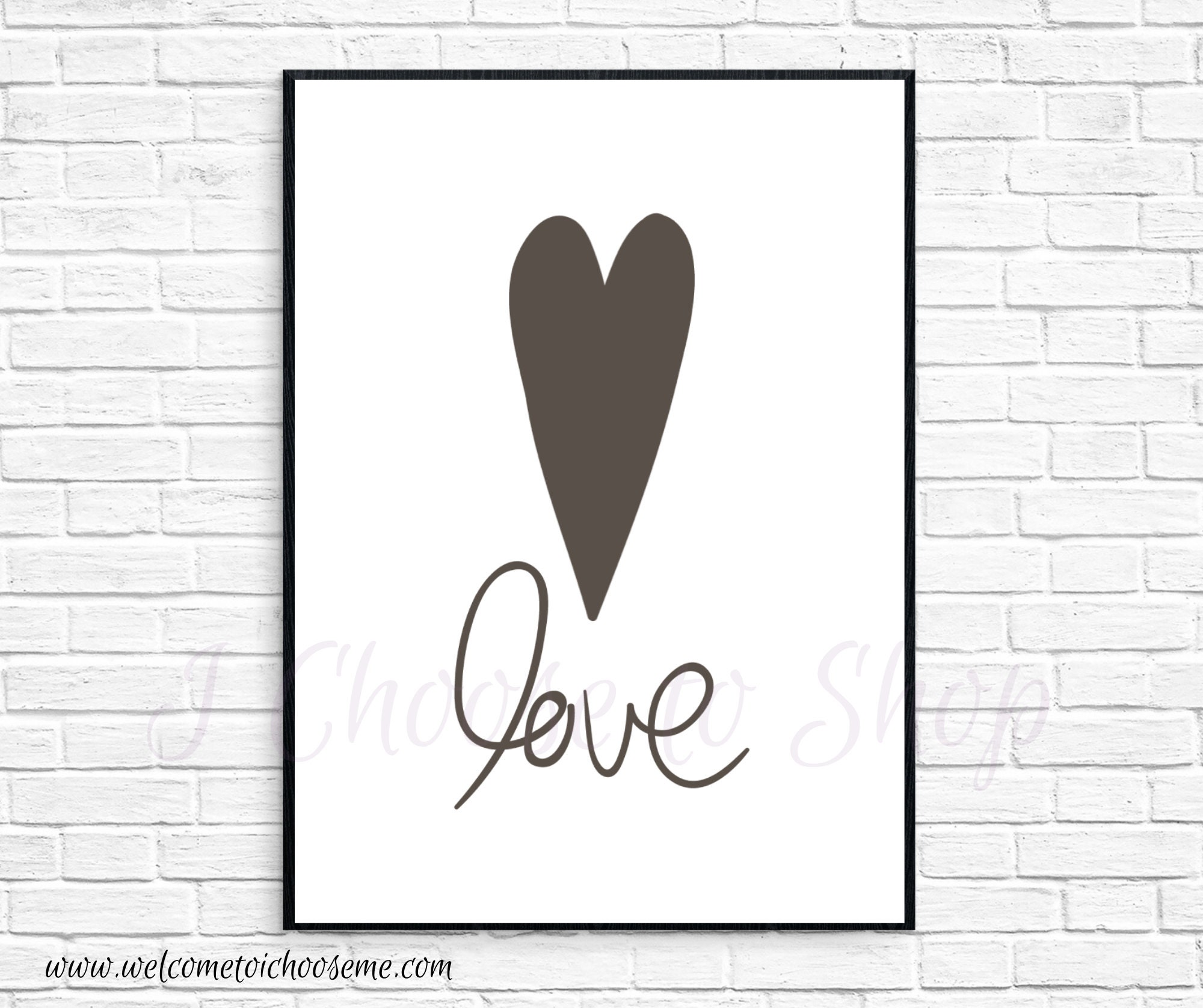 Love Heart Printable Art Gallery Wall Art Farmhouse Kitchen - Etsy