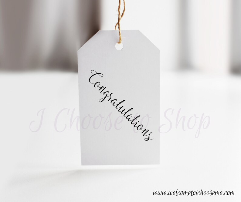 Printable Congratulations Gift Tags, Party Favor Tags - Etsy