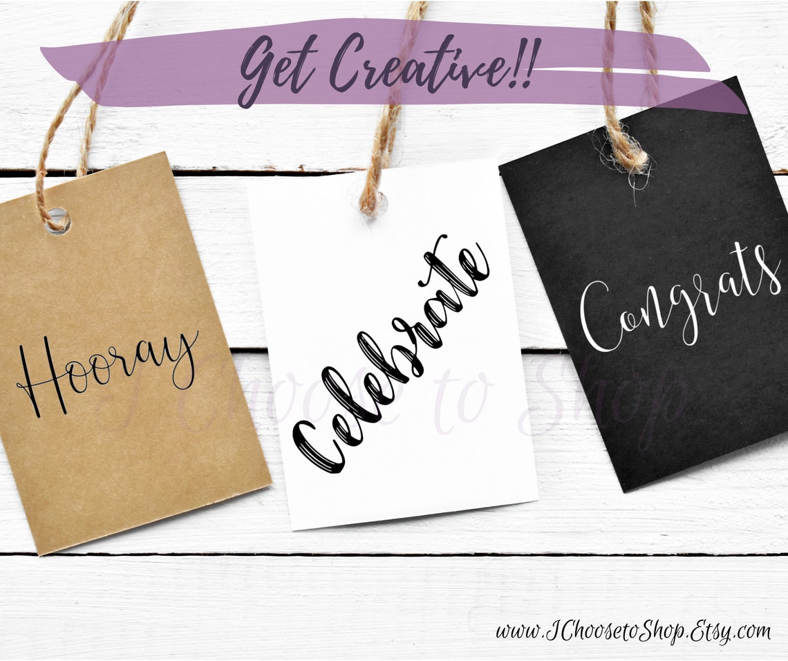 Printable Celebration Gift Tags Bundle Party Favor Tags | Etsy
