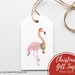 Printable Christmas Flamingo Gift Tags - Etsy