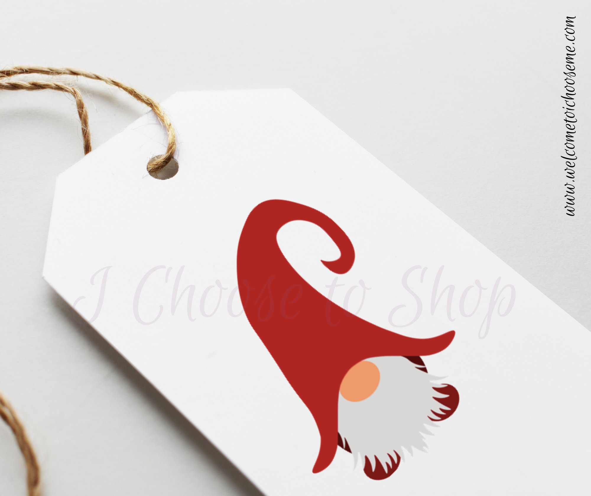 Printable Gnome Christmas Gift Tags, Party Favor Tags - Etsy