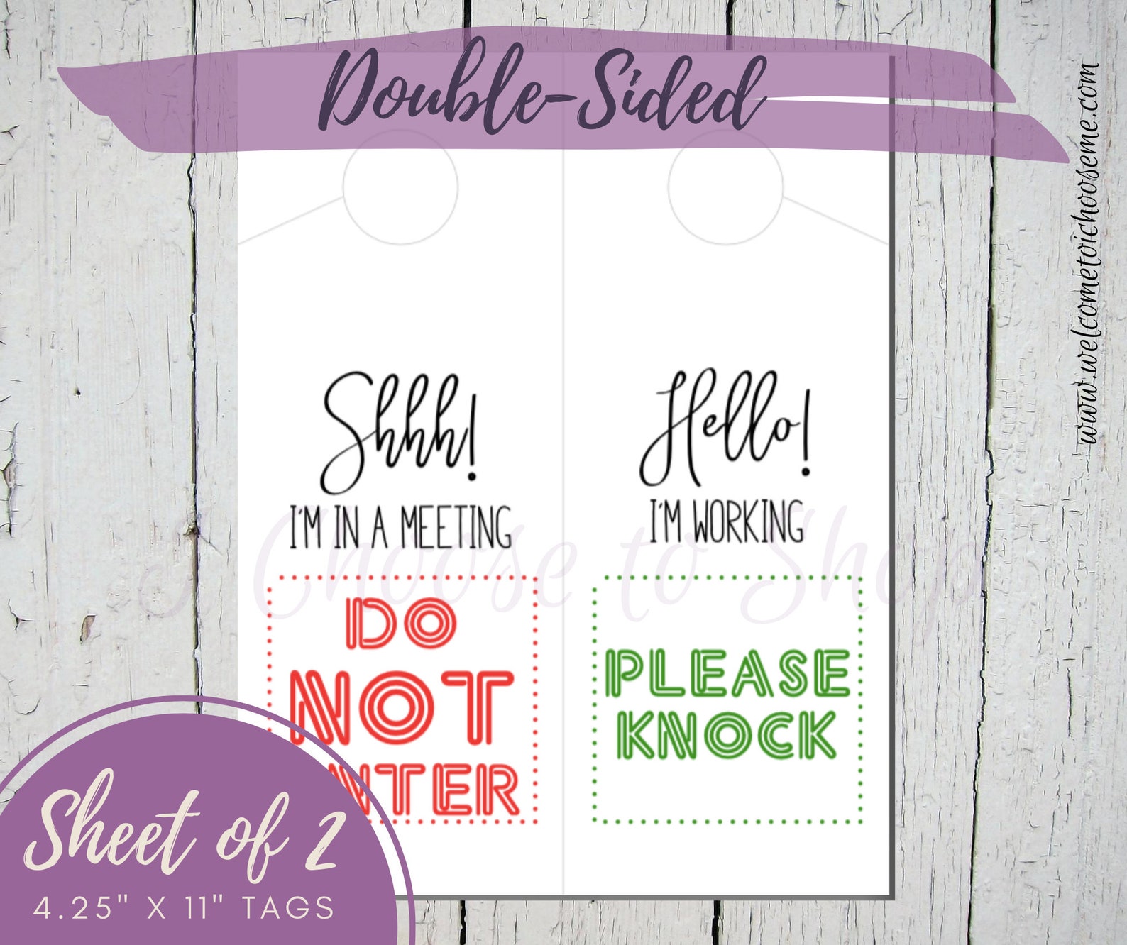 Printable Door Hanger Sign - I'm in a Meeting - Etsy