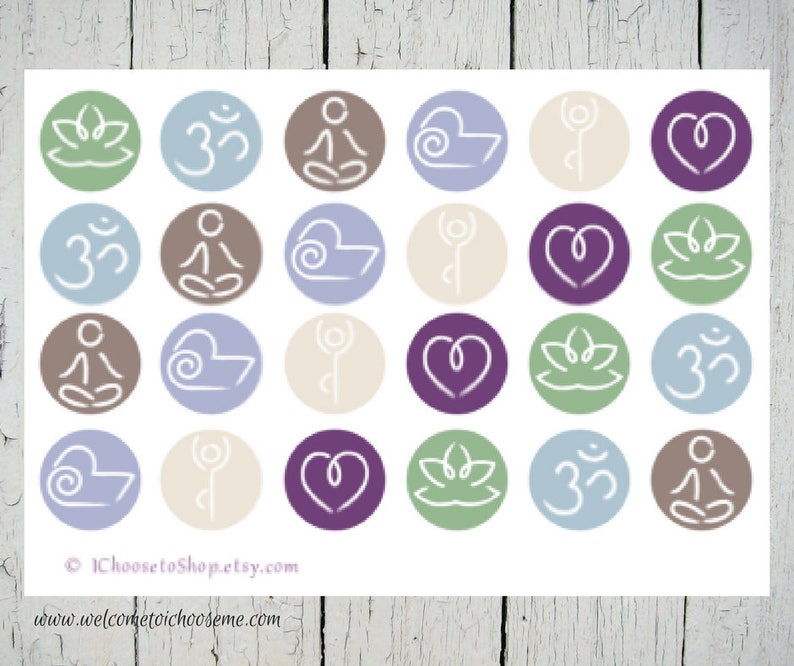 Yoga Meditation Stickers for Planners and Bullet Journals - Etsy