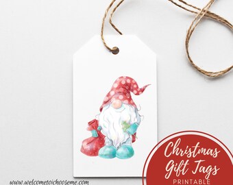 Gnome Gift Tags, Holiday Gnome Tags, Christmas Gnome Gifts ...