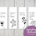 Printable Inspirational Bookmarks, Set of Four Bookmarks - Etsy