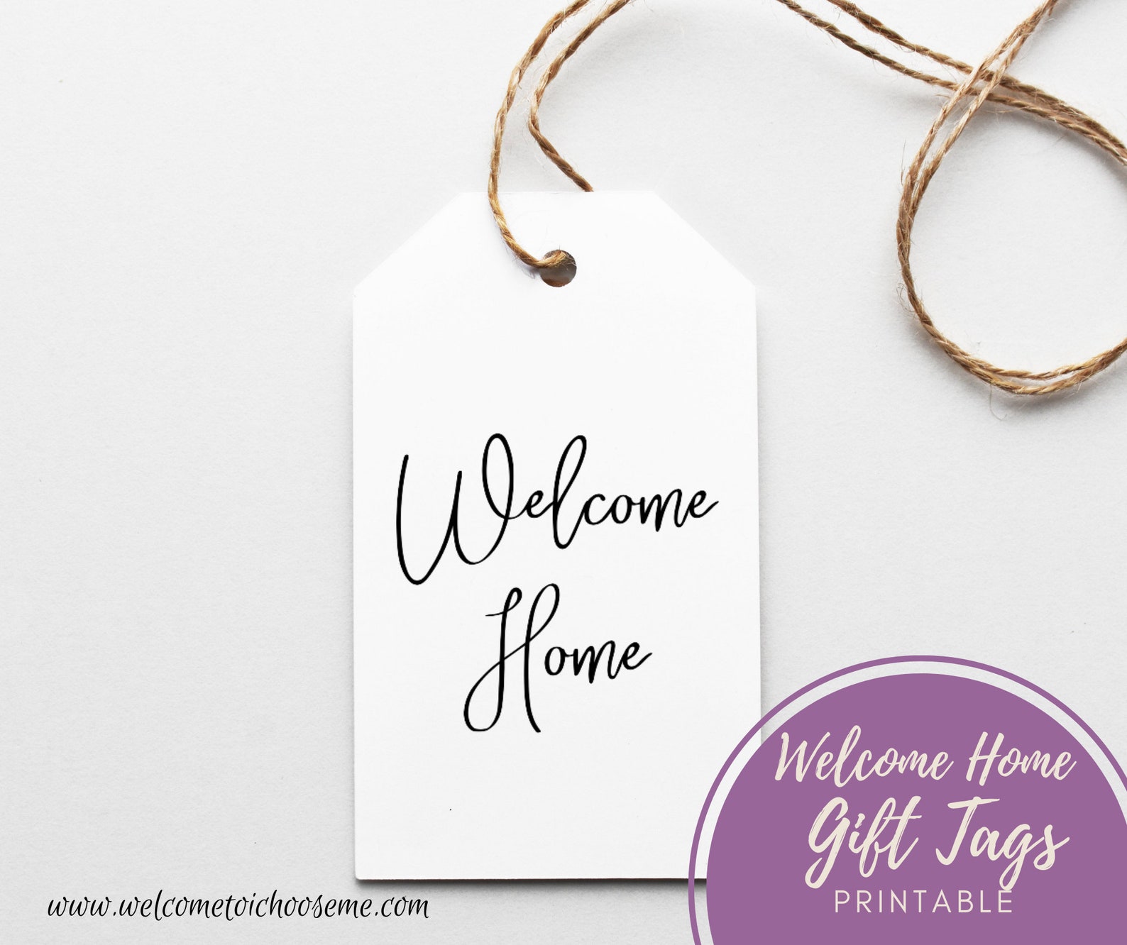Printable Welcome Home Gift Tags, Party Favors Tags - Etsy