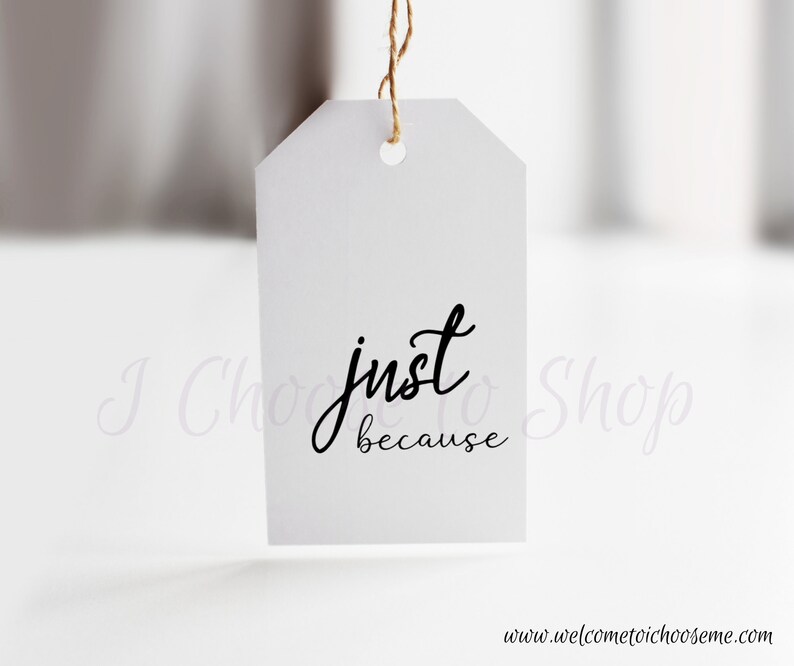 Printable Just Because Gift Tags, Party Favor Tags - Etsy