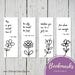 Printable Inspirational Quotes Bookmarks, Set of Four Bookmarks - Etsy