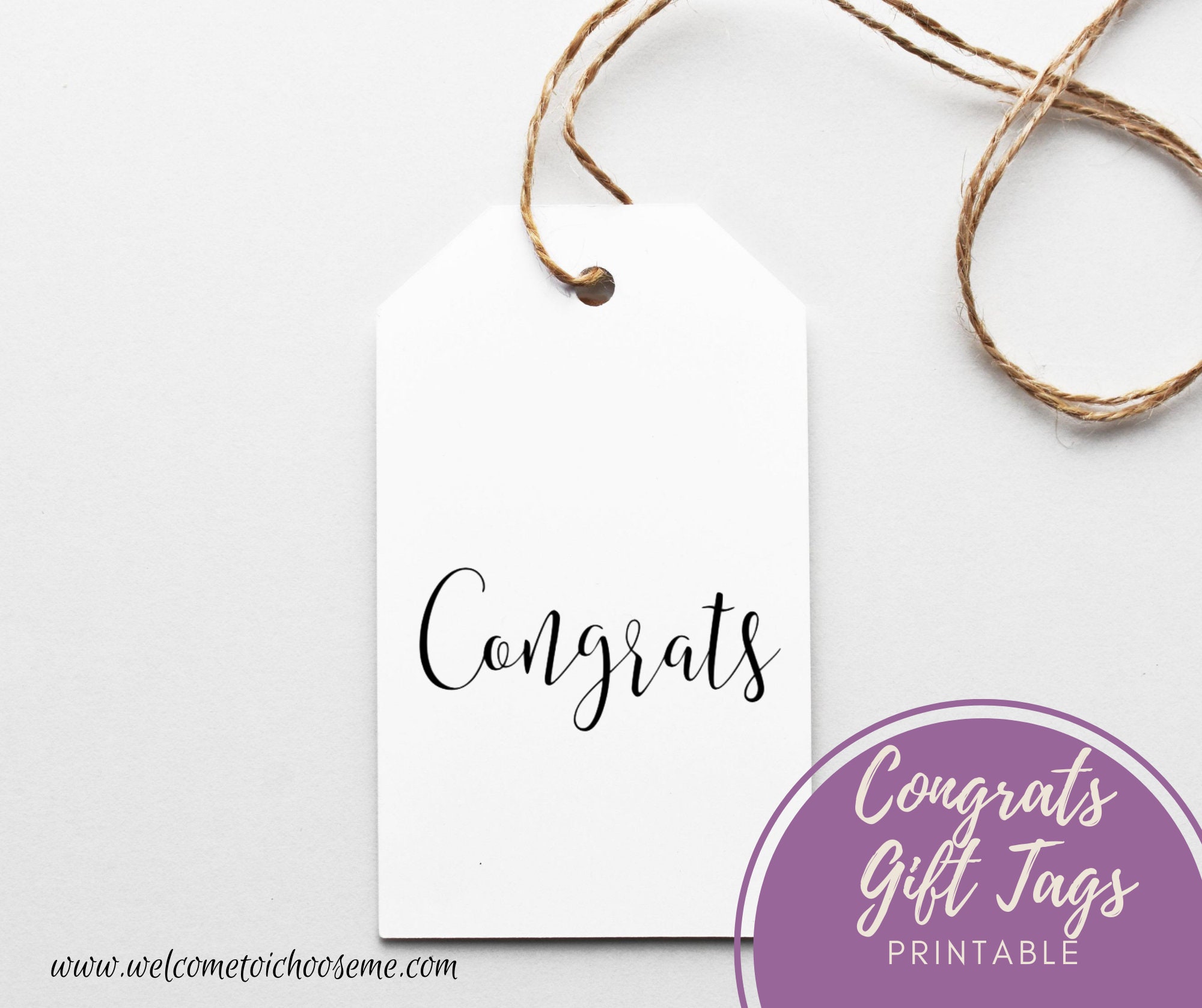Printable Congrats Gift Tags Party Favor Tags | Etsy