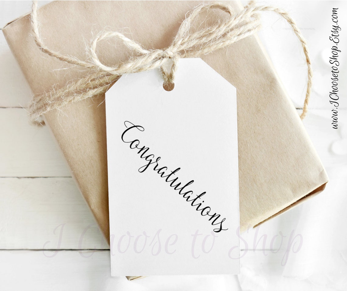 Printable Congratulations Gift Tags Party Favor Tags - Etsy