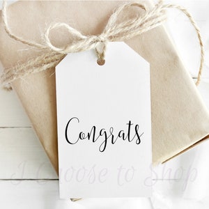 Printable Congrats Gift Tags, Party Favor Tags - Etsy