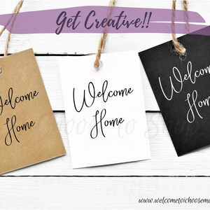Printable Welcome Home Gift Tags, Party Favors Tags - Etsy