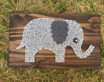 Elephant string art | Etsy