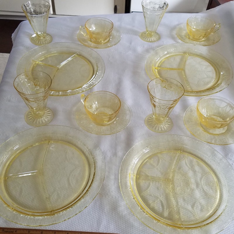 Yellow Glass Plate - Etsy