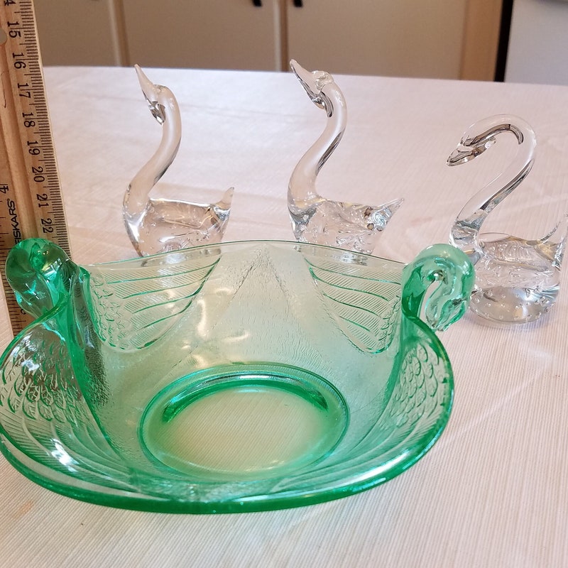 Glass Swan - Etsy