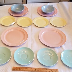 Antique 1940s Lu-ray Pastels Ceramic Dinnerware Set Vintage Plates ...