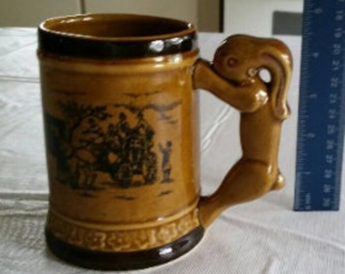 Antique Occupied Japan Coffee Mug / Stein W/ Rabbit Handle - Etsy